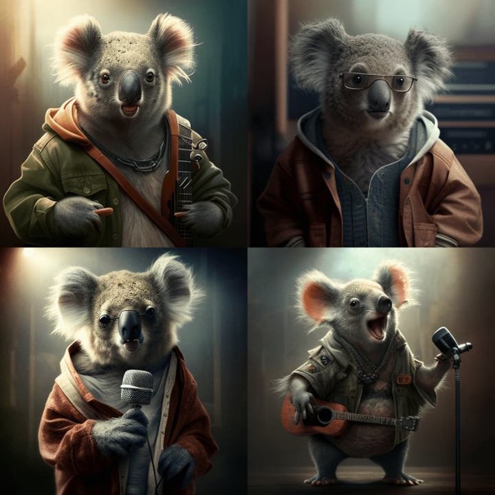 Una IA dibuja diferentes animales como si fuesen estrellas del rap